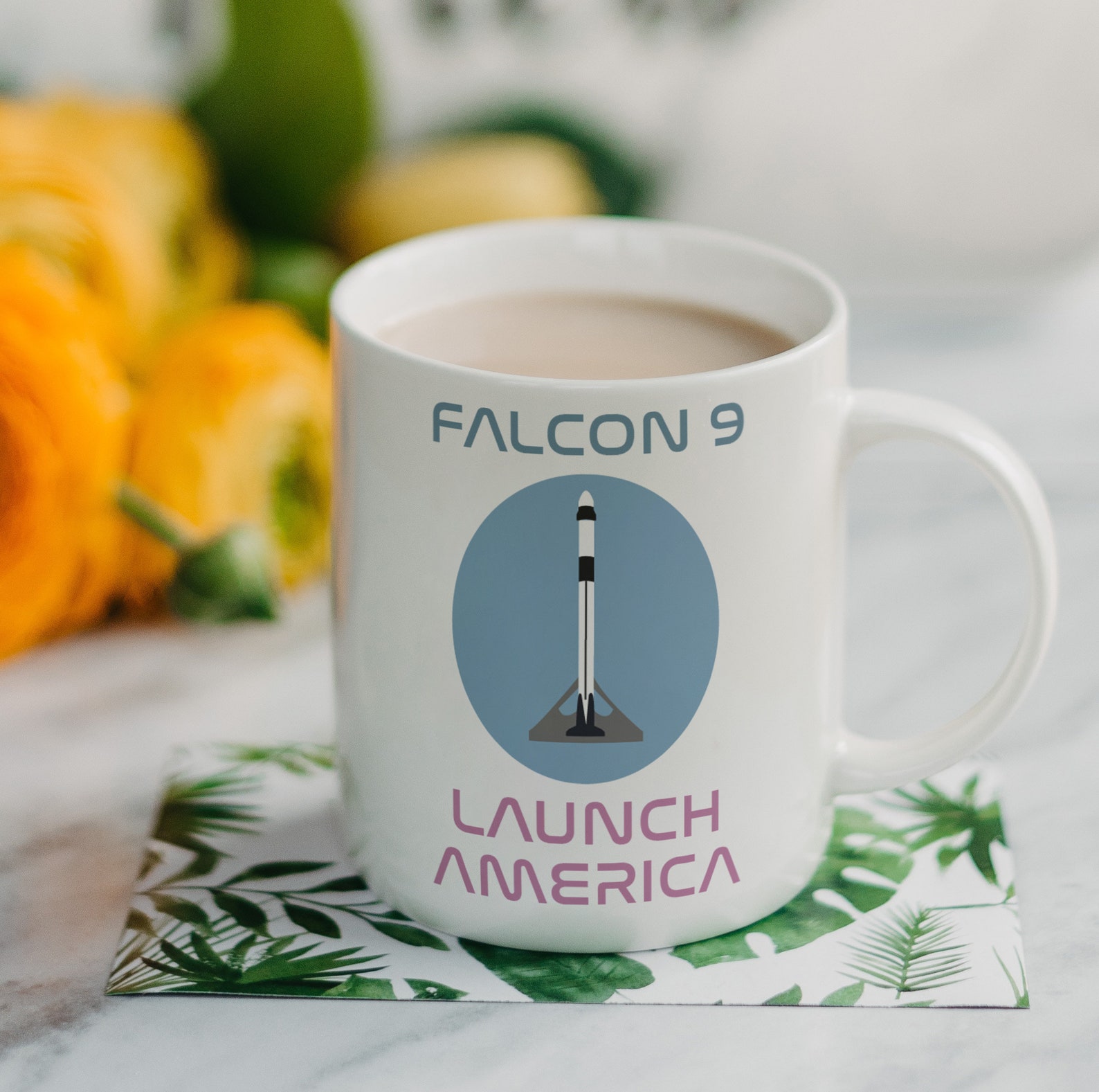 FALCON 9 Mug - Launch America Mug - Spacex Mug - NASA - Falcon 9 ...