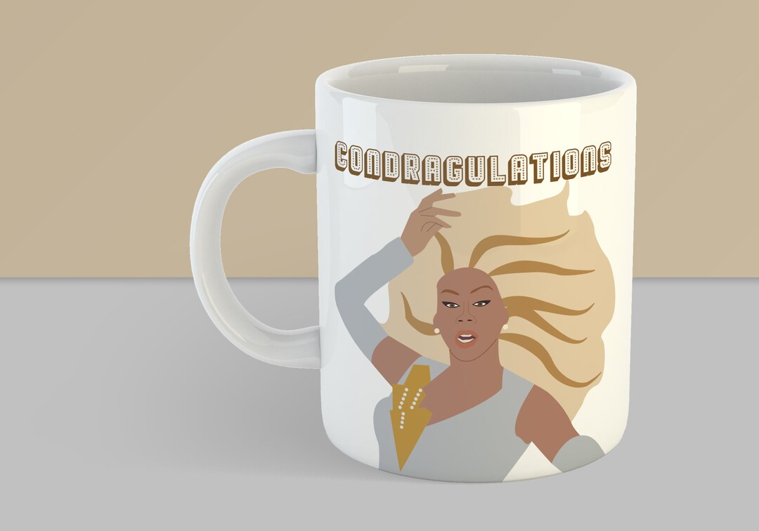 CONDRAGULATIONS - Rupaul's Drag Race Mug - Rupaul Congratulations Gift ...