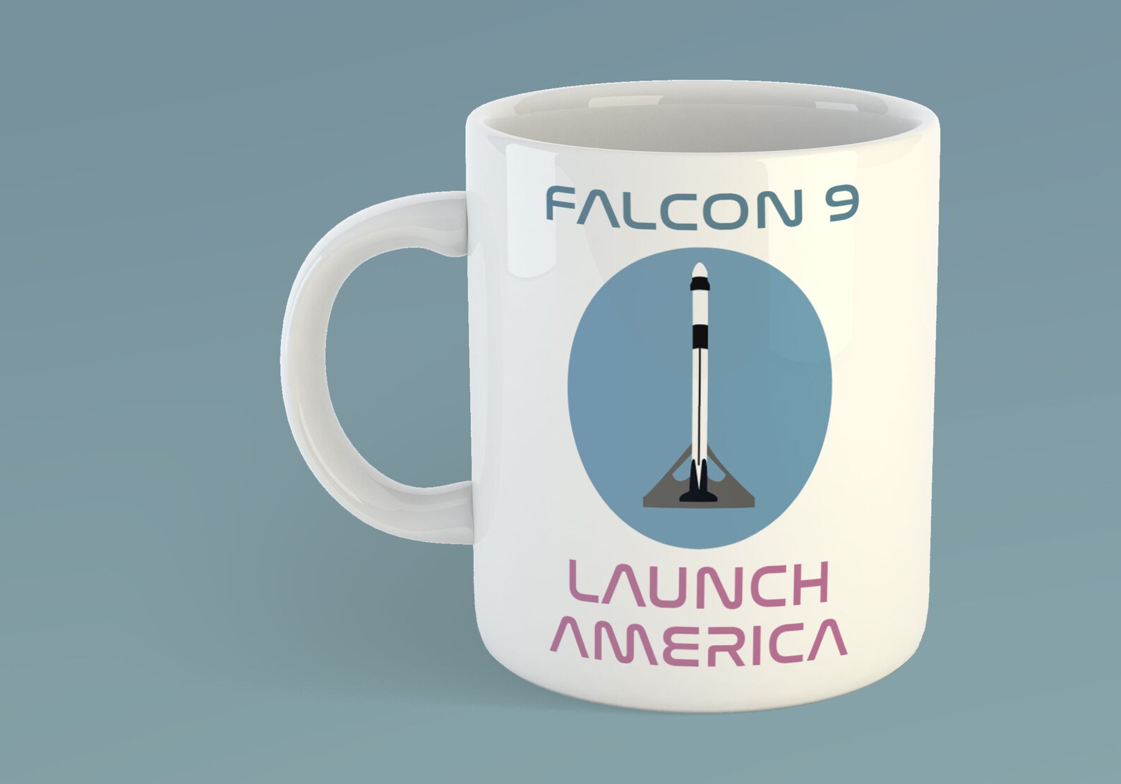 FALCON 9 Mug - Launch America Mug - Spacex Mug - NASA - Falcon 9 ...
