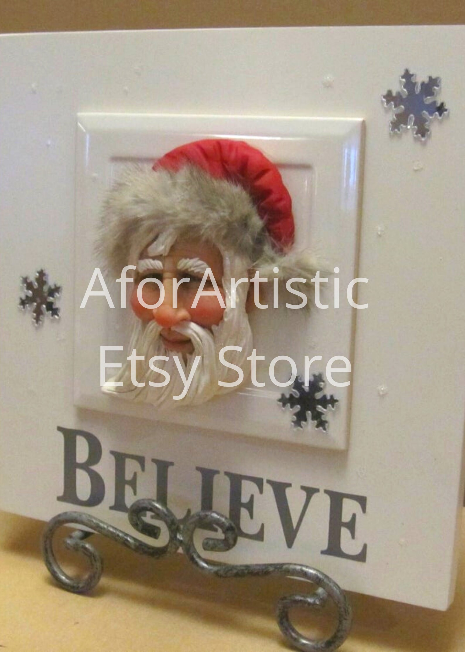 E-class Santa Relief Sculpture in Polymer Clay With Maria - Etsy