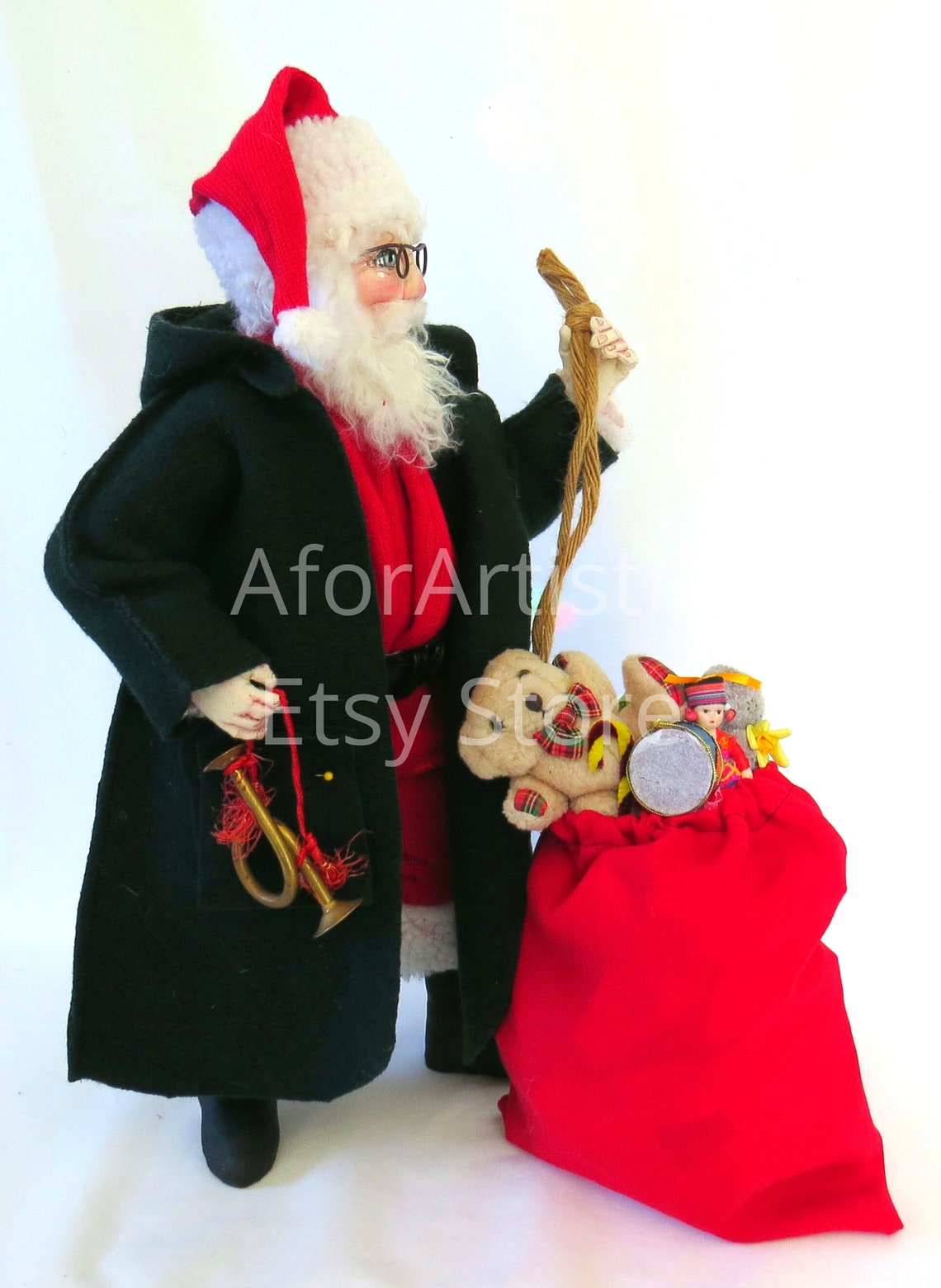 E-pattern Gift Bringer Santa by Sharon Mitchell, Cloth Doll Artist - Etsy