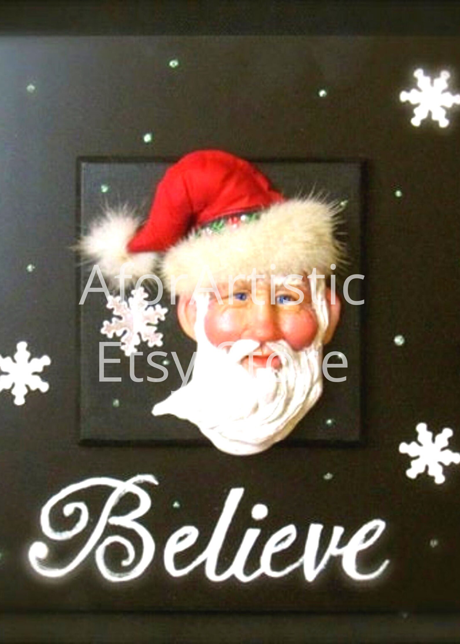E-class Santa Relief Sculpture in Polymer Clay With Maria - Etsy