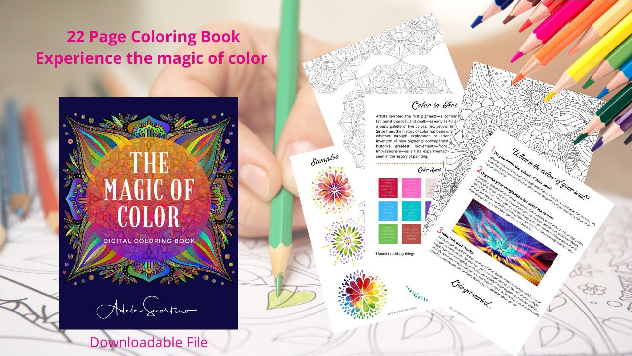 E-book the Magic of Color Digital Coloring Book by Adele - Etsy
