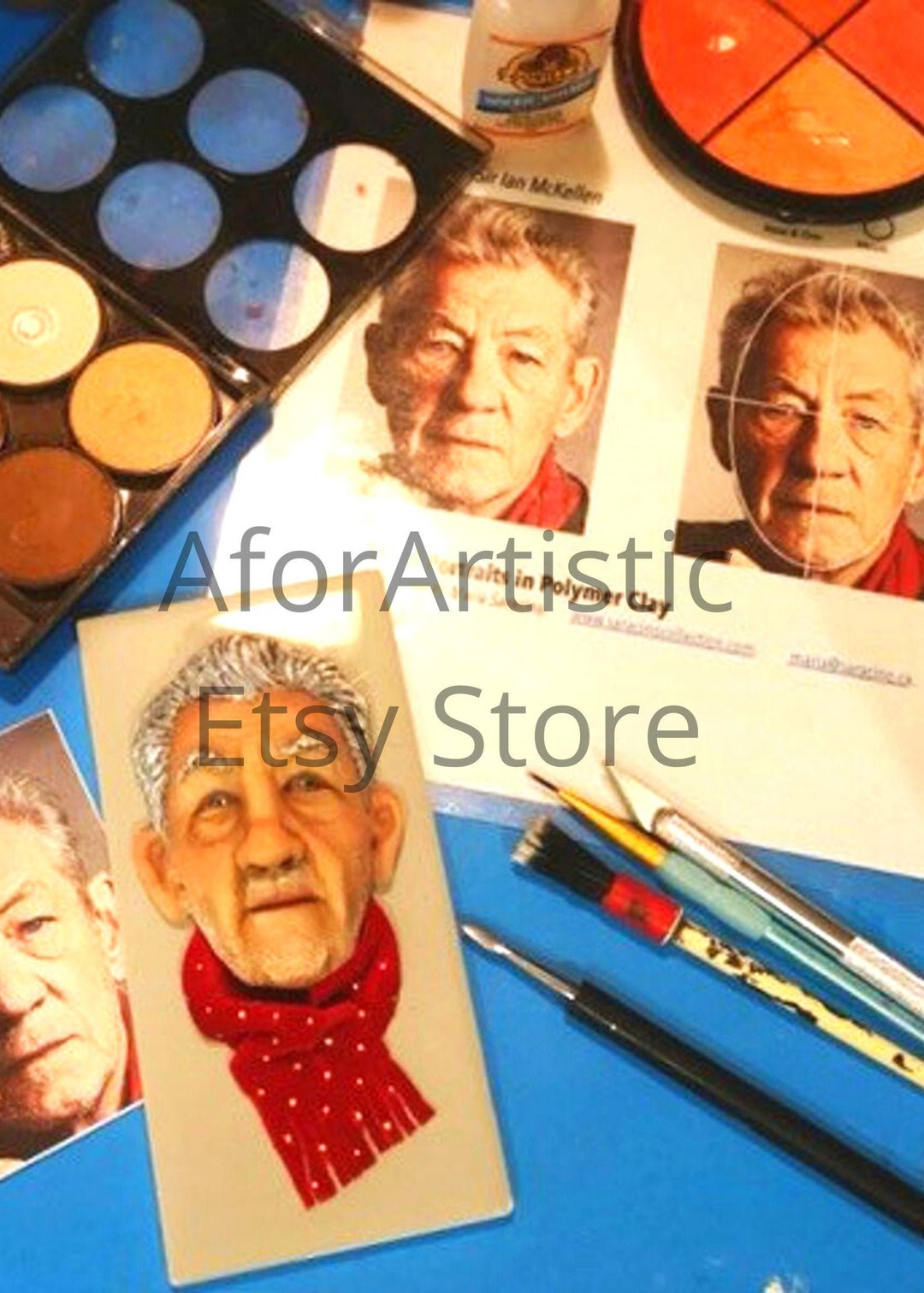 E-class - Portrait Study of Sir Ian Mckellen by Maria Saracino, Polymer ...
