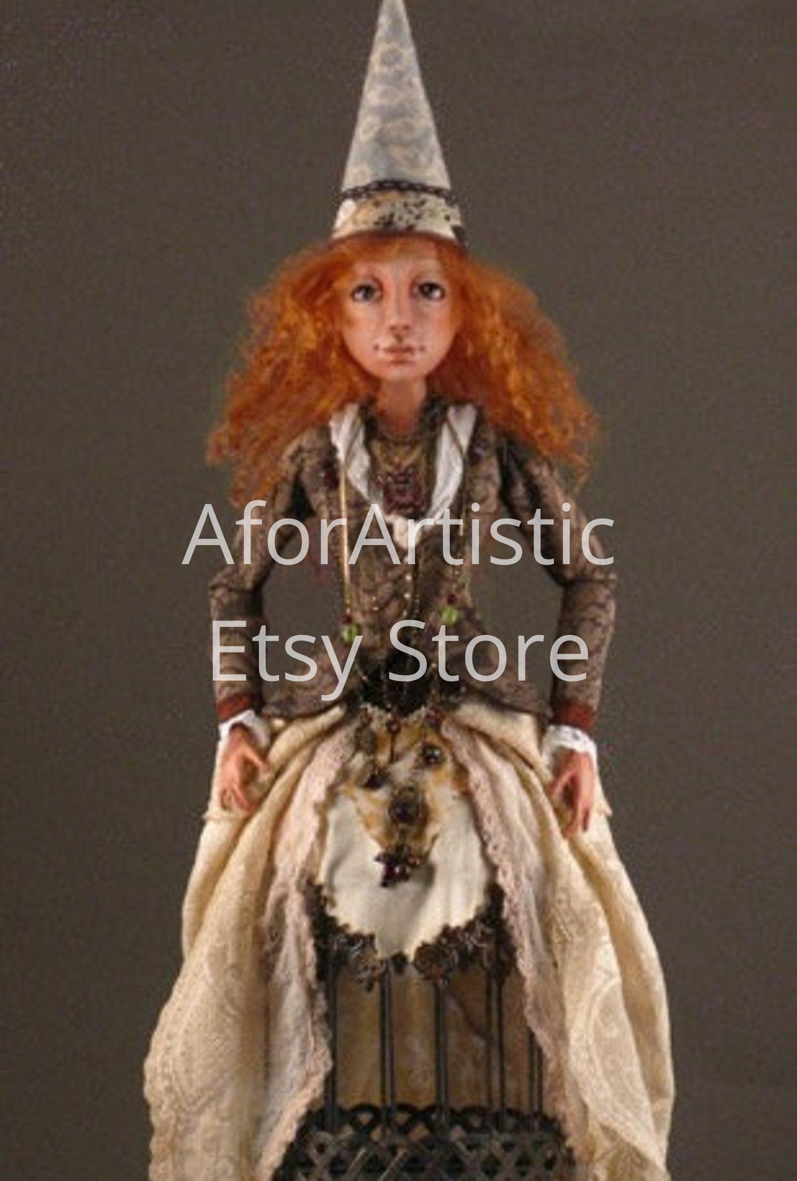 E-class -celeste: Paper Clay Cage Doll by Angela Jarecki, ODACA Artist ...