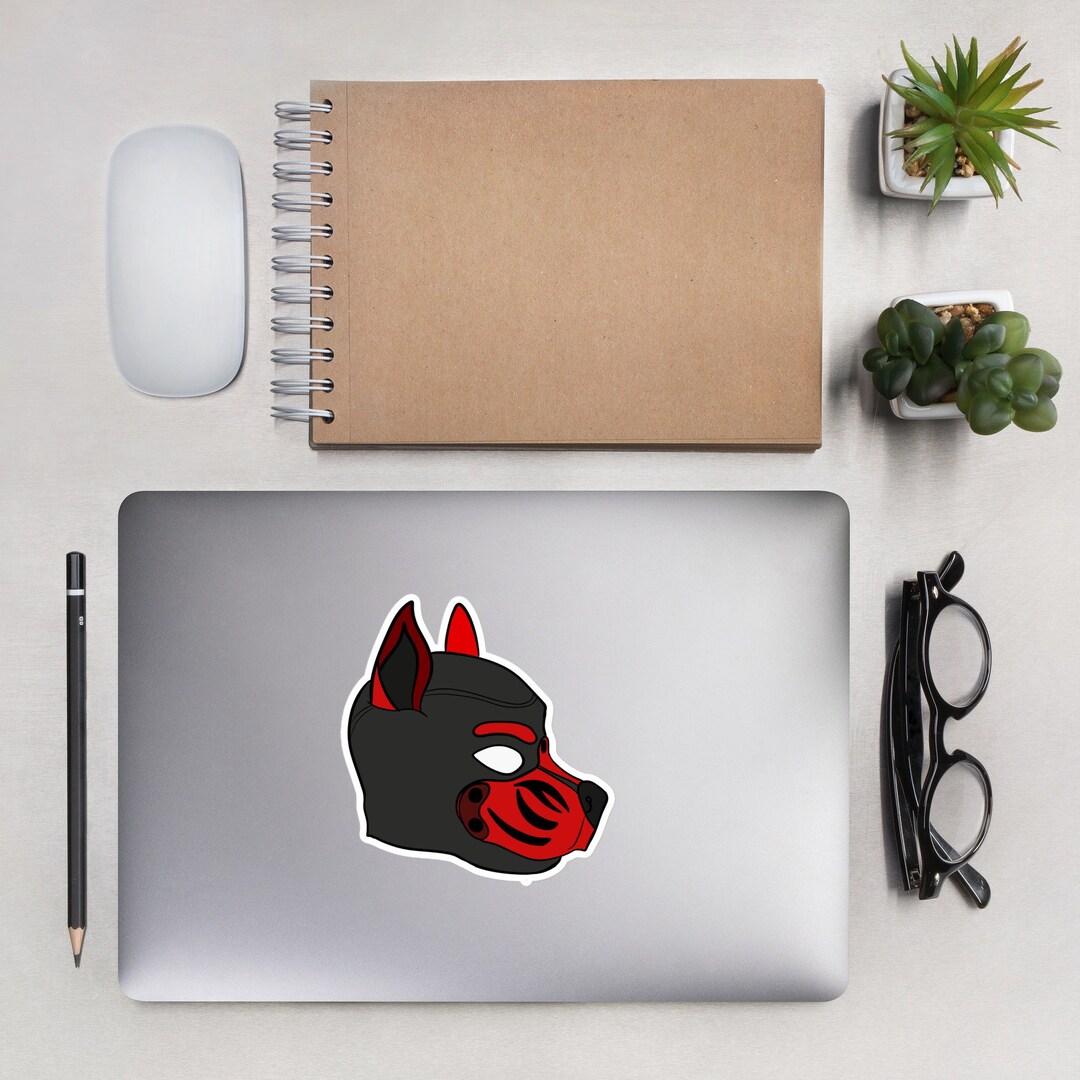 Big Red Pup Profile Stickers - Etsy