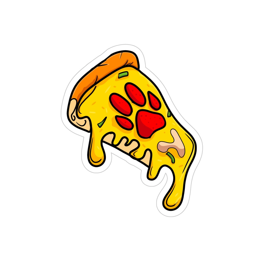 Paw Pizza!! Transparent Outdoor Sticker - Etsy