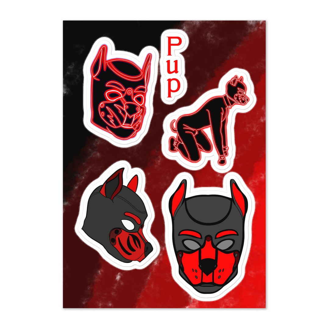 Red Pup Sticker Sheet - Etsy