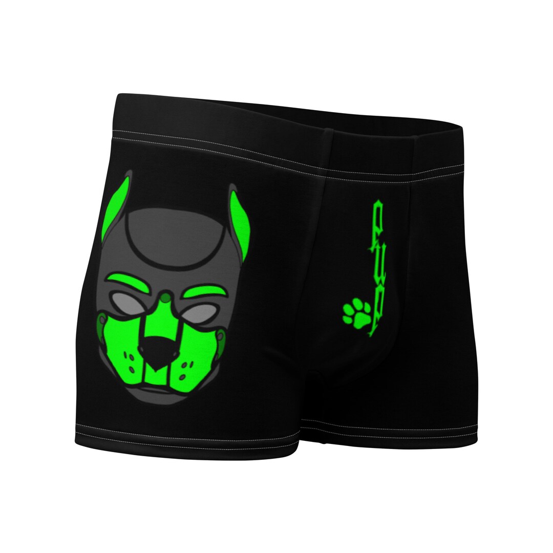 Lime Green Pup Boxer Briefs With Paws - Etsy