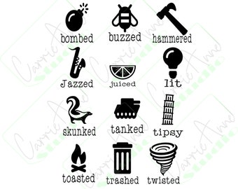 Buzzed Hammered Svg - Etsy