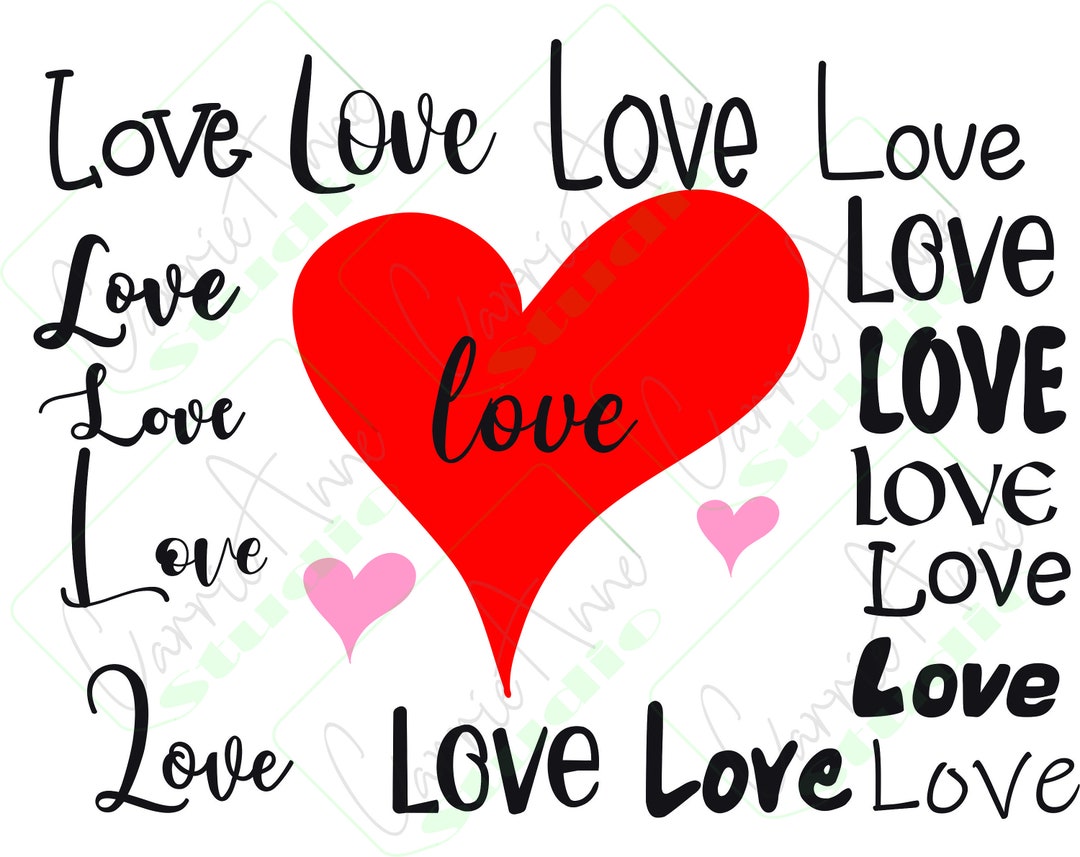 Love SVG - Etsy
