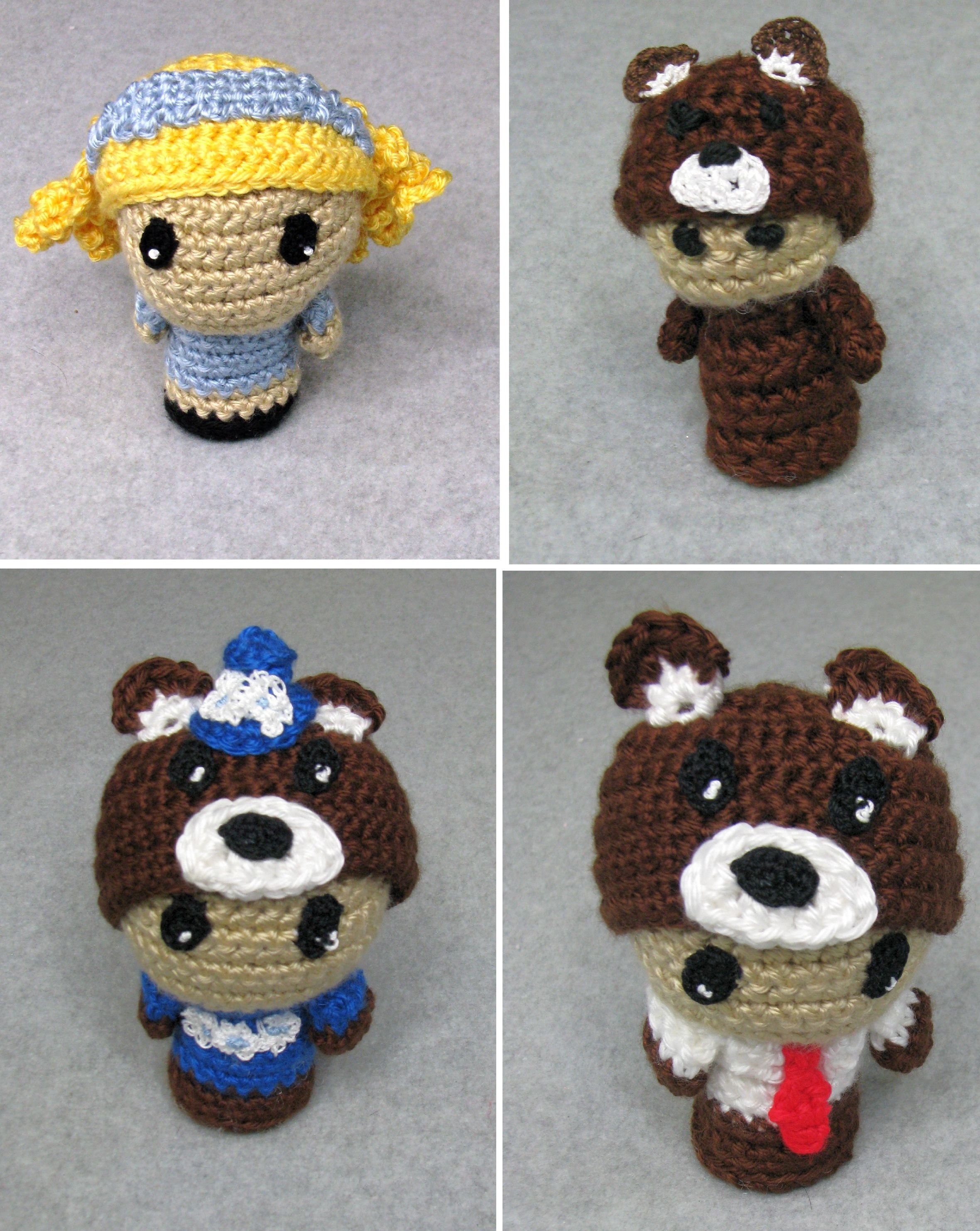 Mini Goldilocks and the Three Bears Crochet Pattern Set with | Etsy