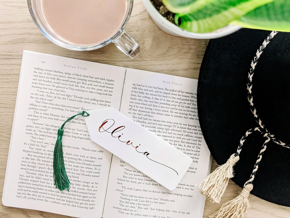 Acrylic Bookmark Personalized Acrylic Bookmark Bookmark - Etsy Canada