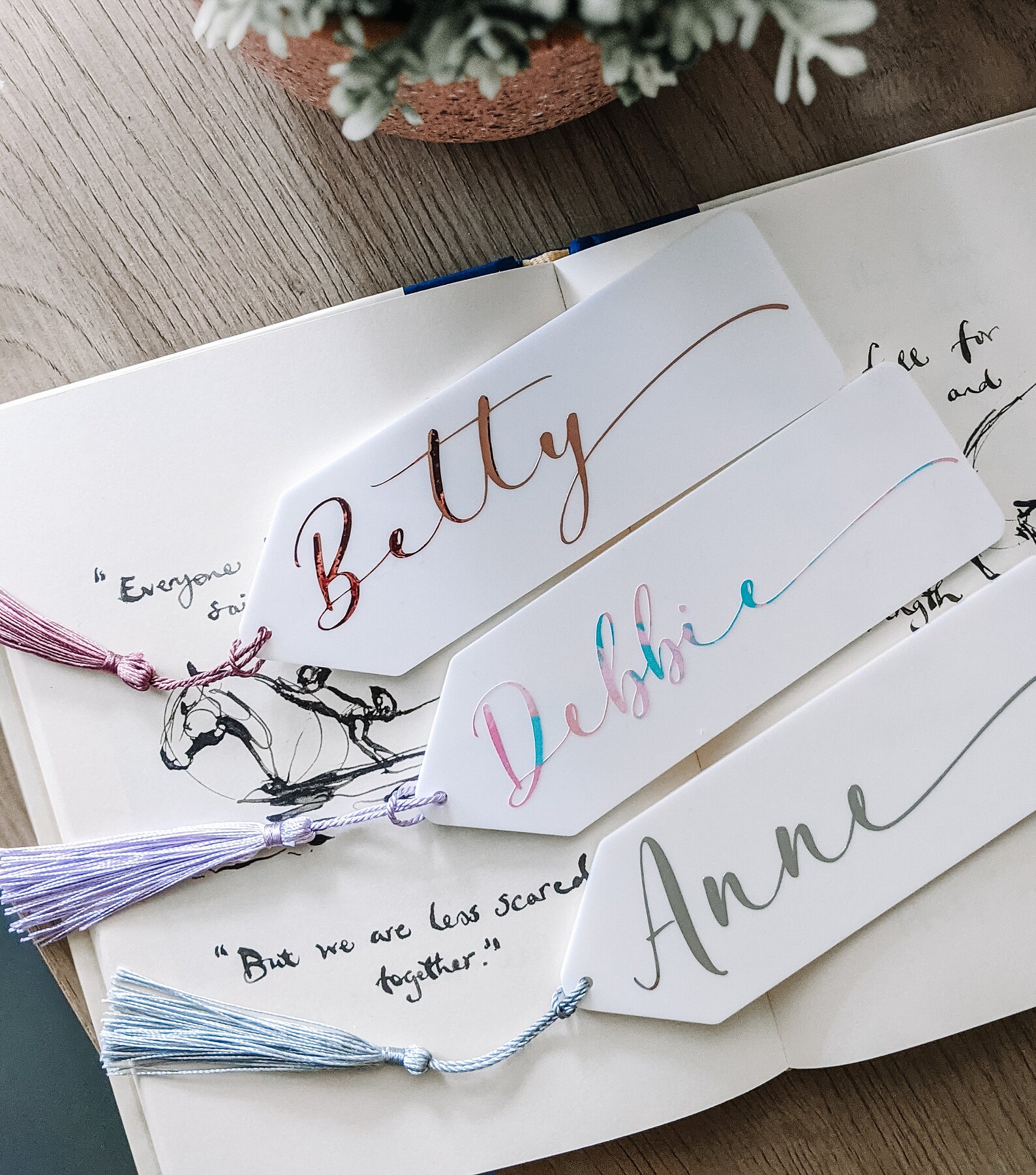 Acrylic Bookmark Personalized Acrylic Bookmark Bookmark - Etsy Canada