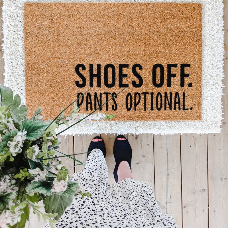 Shoes off Doormat - Etsy