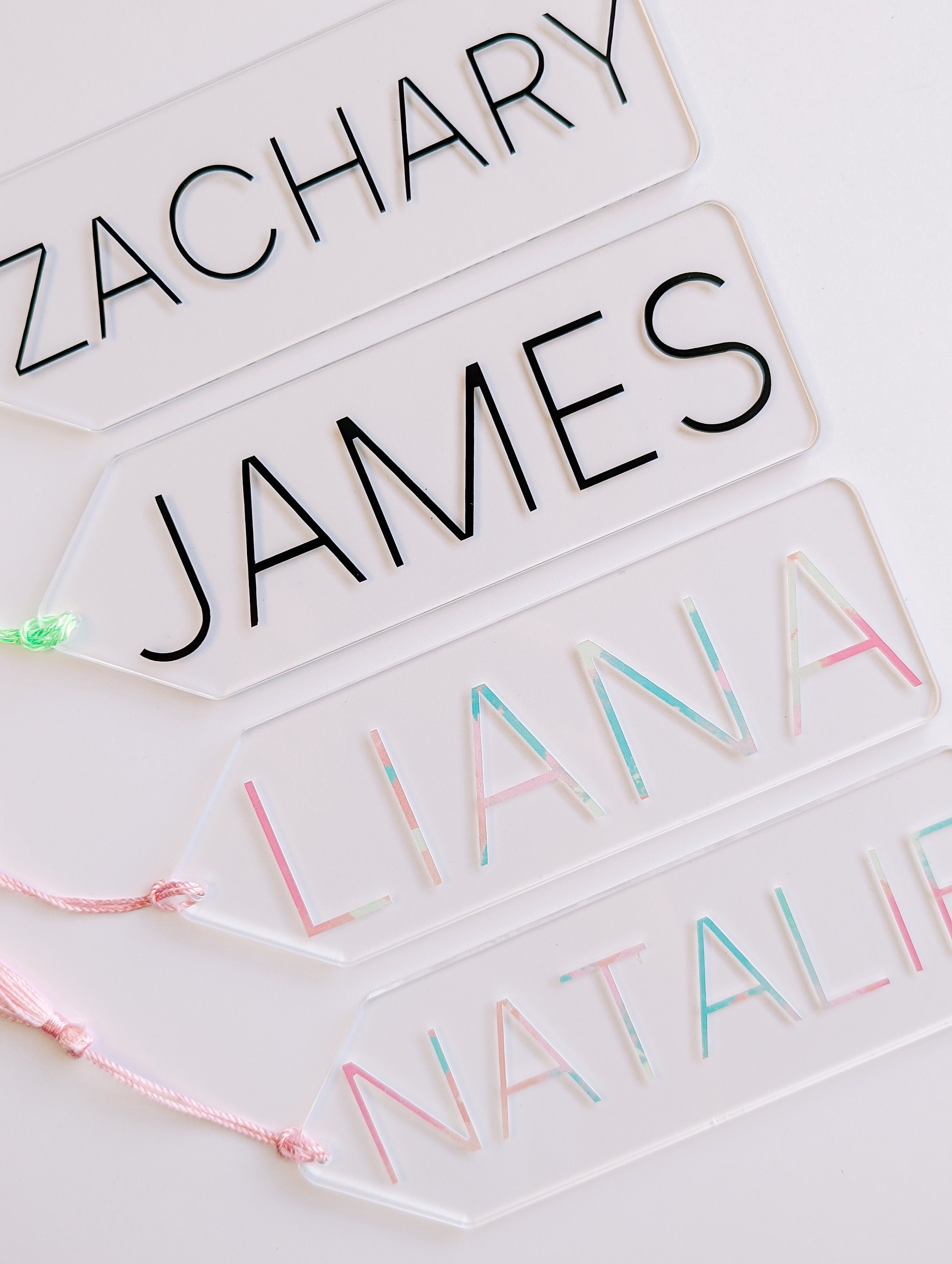 Acrylic Bookmark Personalized Acrylic Bookmark Bookmark - Etsy Canada