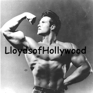 Steve Reeves Athletic Icon Bodybuilder Flexing Muscle Handsome - Etsy