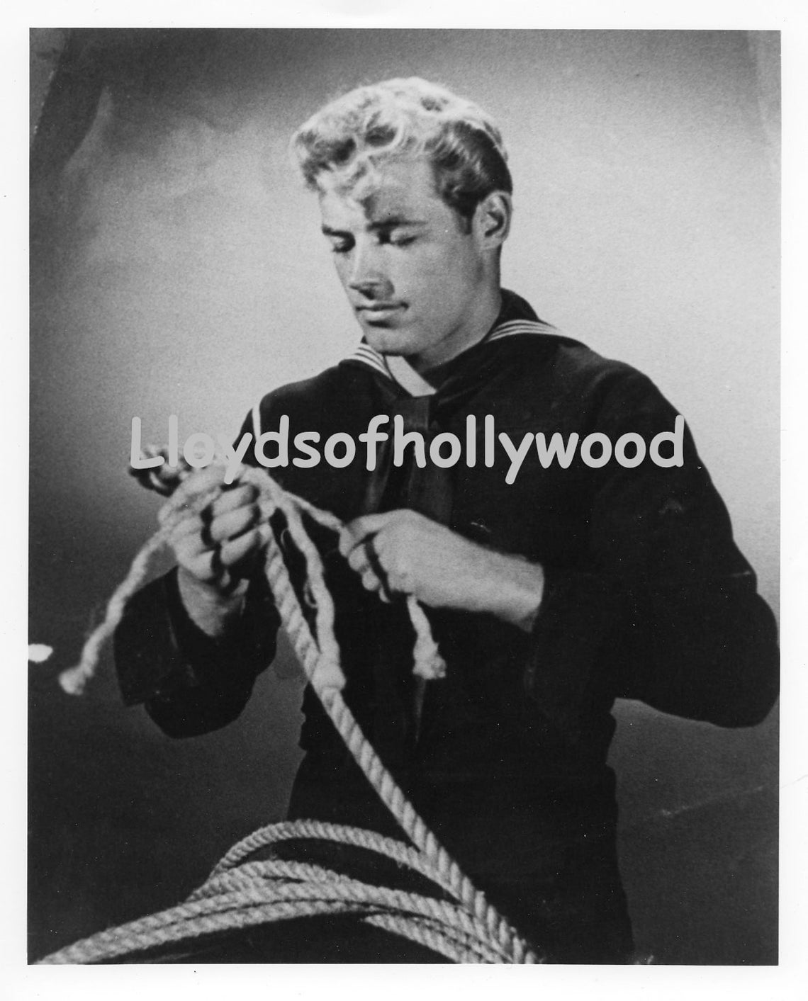 Guy Madison Movie TV Star Pre Hollywood in Navy Uniform Brading Robe ...