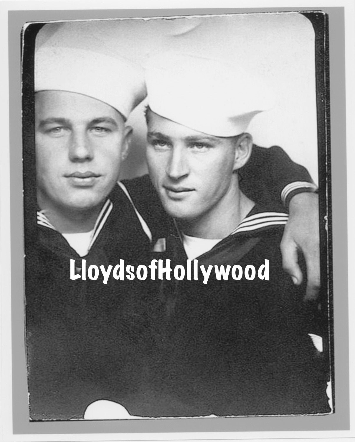 USA Military Men Handsome Navy Buddies Embrace in Photo Booth ...