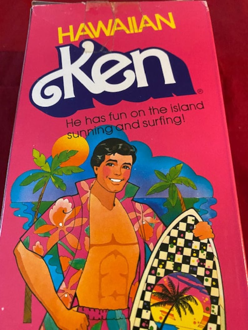 Hawaiian Ken Tropical Surfer Dude With Molded Hair Hunk Doll Colorful ...