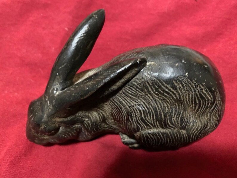Antique Vintage Cast Iron Japanese Metal Rabbit Unsigned | Etsy