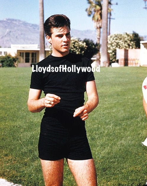 Ricky Nelson Handsome Hollywood Hunk TV Actor Singer in Black Shorts ...