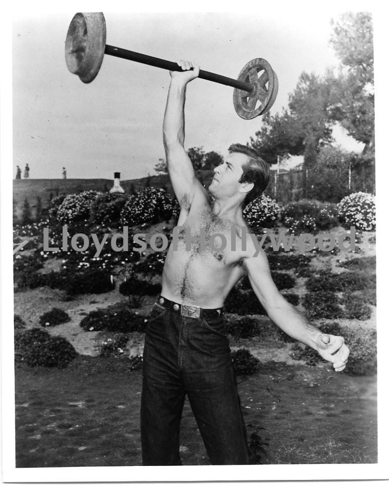 Goerge Montgomery Hollywood Star Lifting Barbell Beefcake Photograph ...