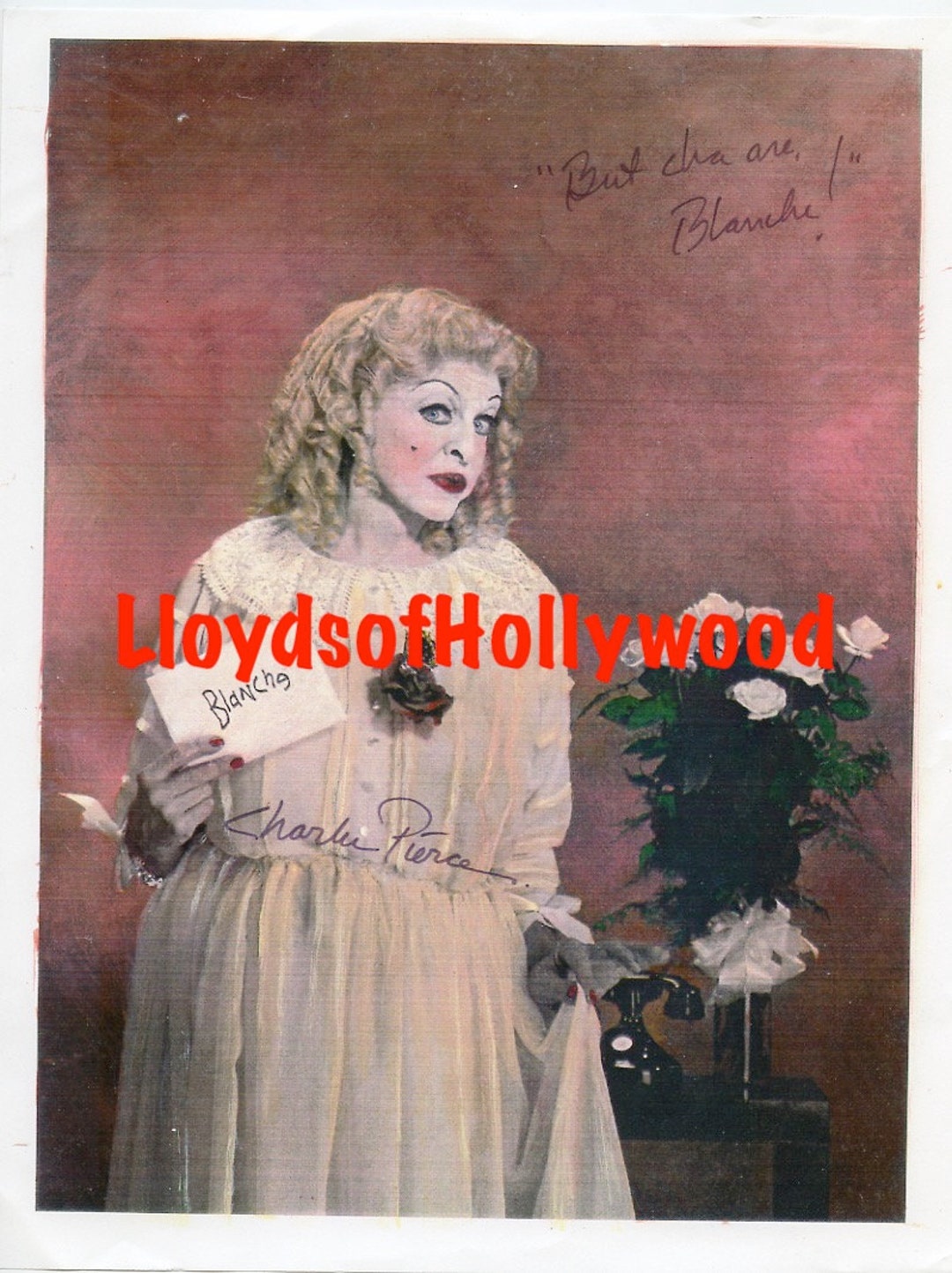 Charles Pierce Autograph Male Actress Gay Camp Legend as Baby Jane ...