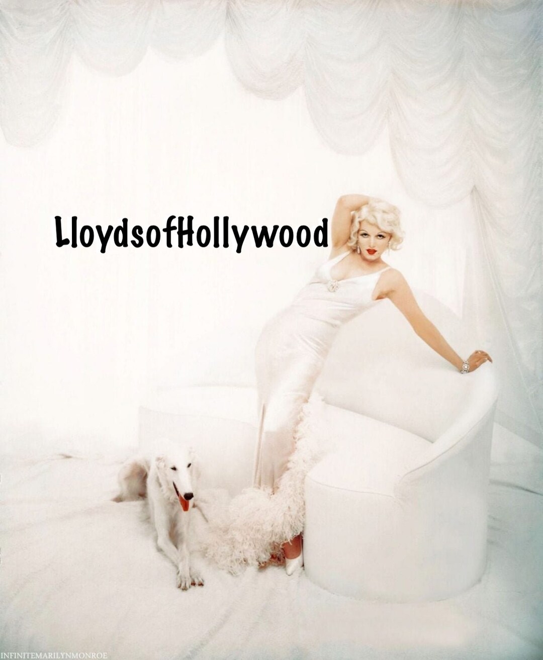 Marilyn Monroe Hollywood Goddess in White Dress Portraying Platinum ...