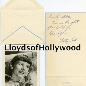 Patty Duke Autograph Hand Signed Rare Vintage Personal Embossed ...