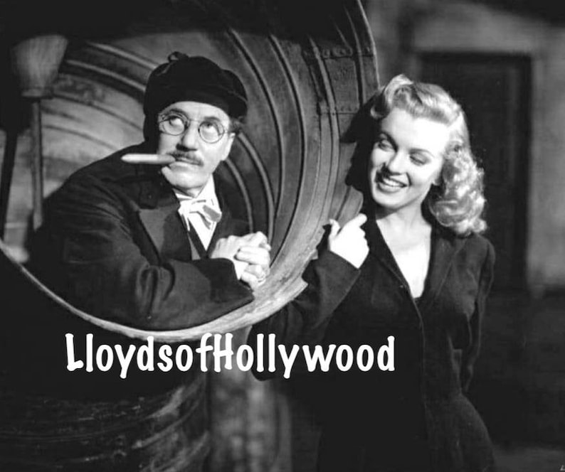 Groucho Marx Smoking Cigar Marilyn Monroe Playfully Smiles - Etsy