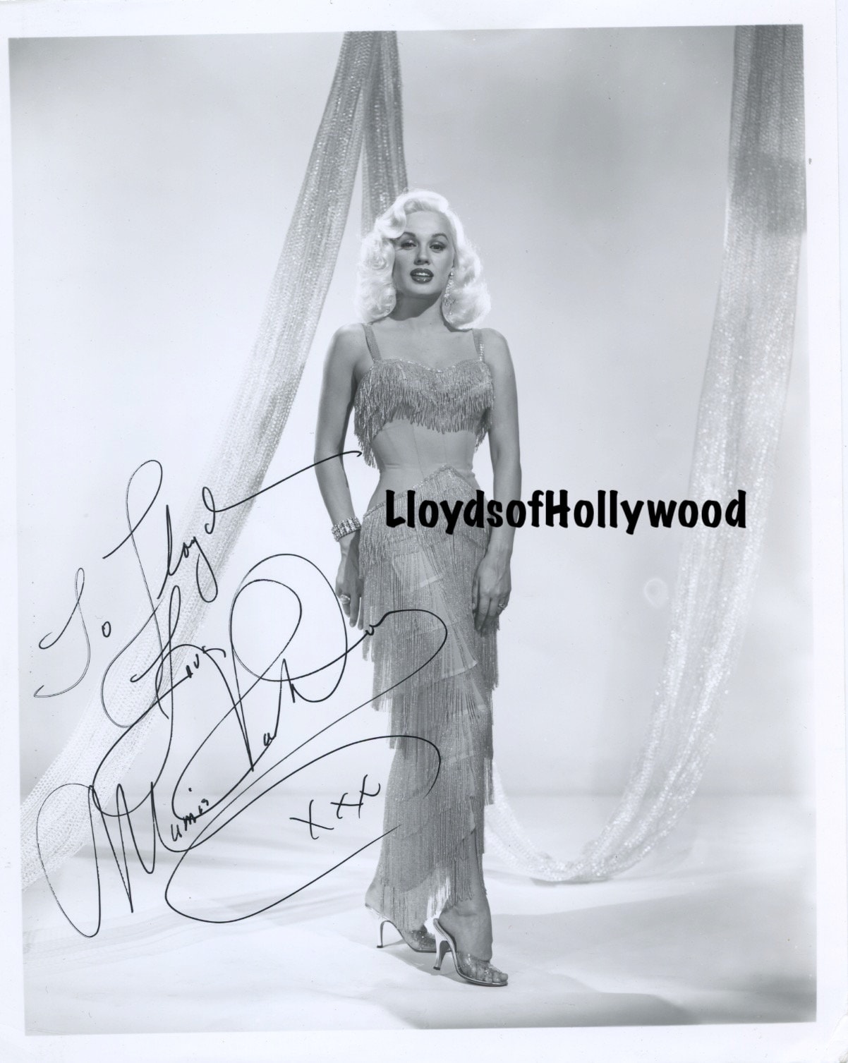 Mamie Van Doren Hand Signed Inscribed Autograph Legendary Blonde ...