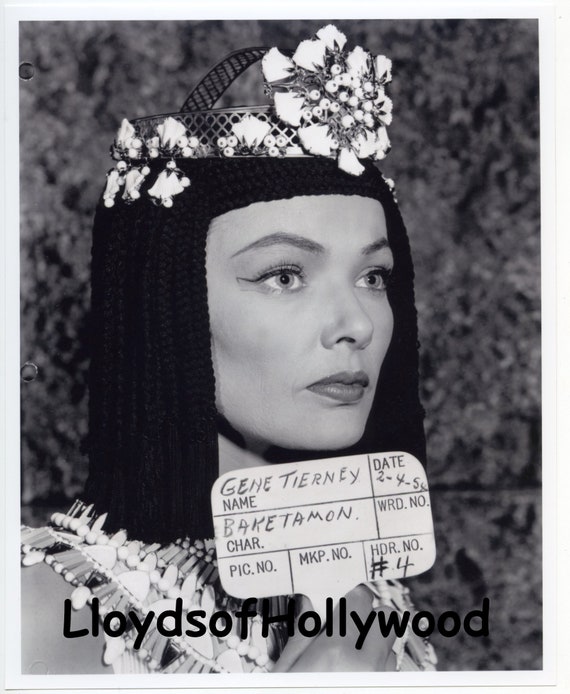 Gene Tierney Plays Baketamon in the Egyptian Hair Costume Test - Etsy