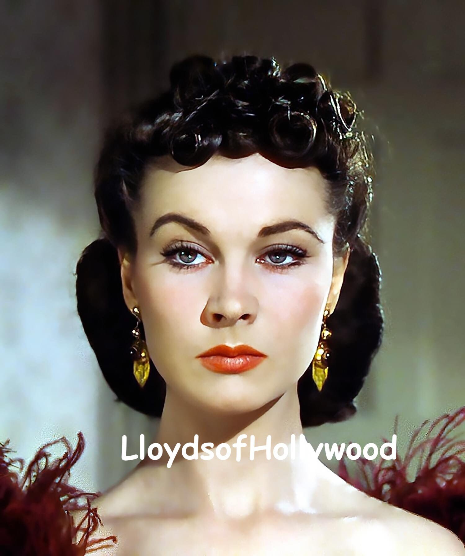 Vivien Leigh Scarlett O'hara in Daring Red Dress She Wore to Ashley's ...