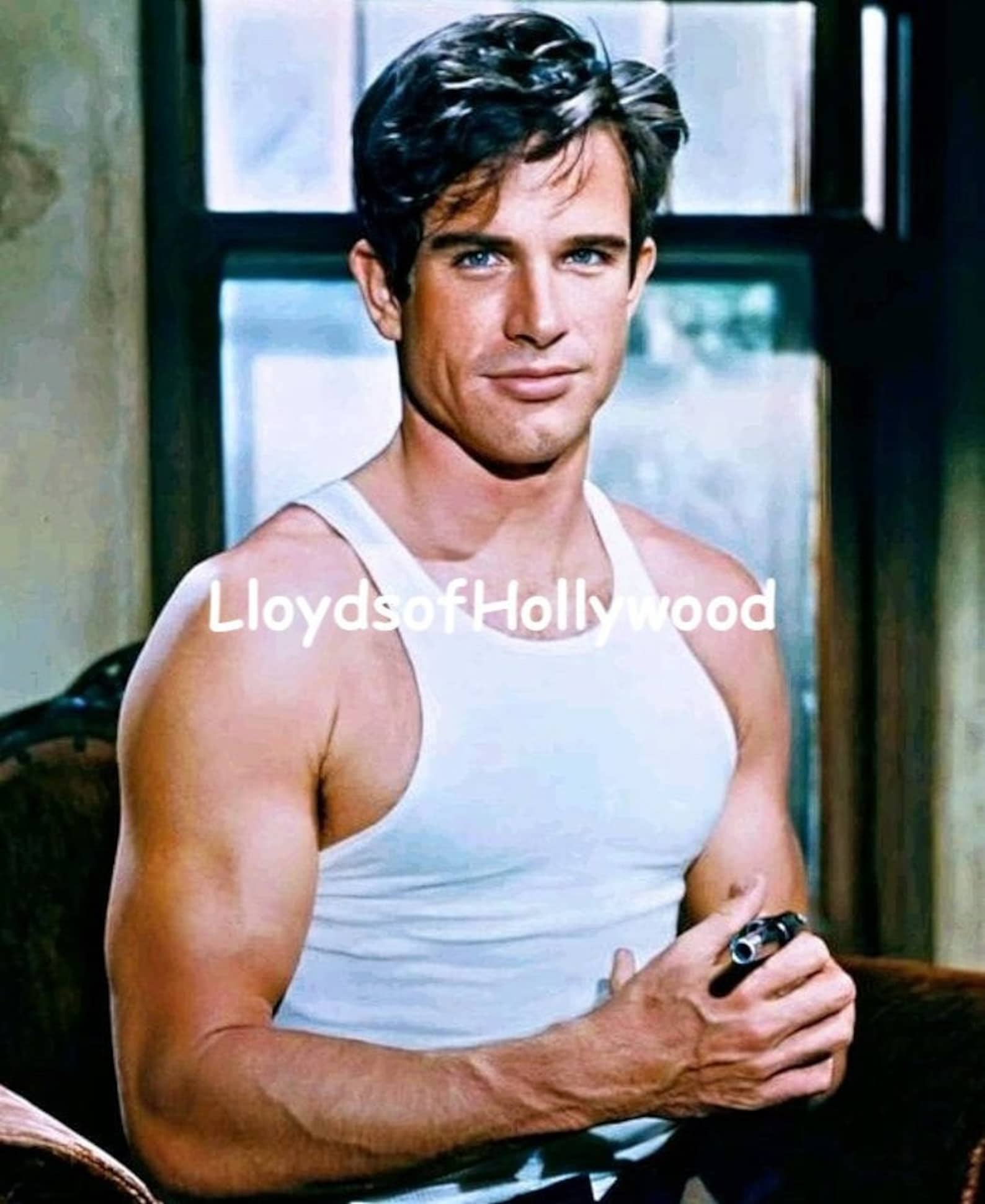 Warren Beatty Handsome Hollywood Actor Director Wearing Tank Top T ...