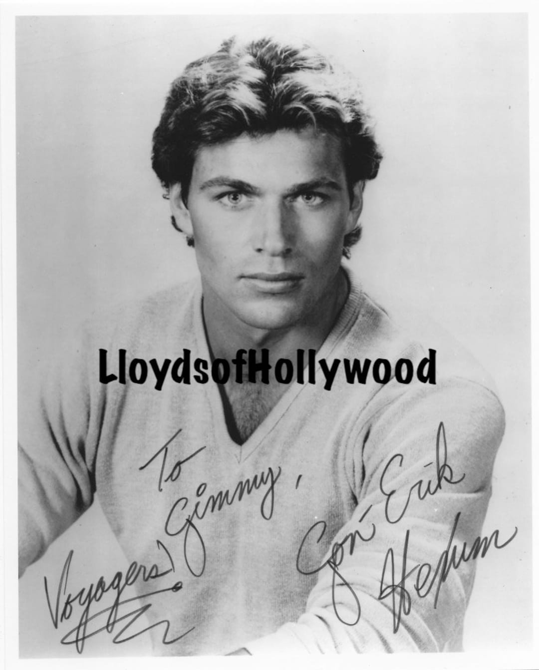 Jon Erik Hexum the Voyagers Handsome Hunk Photo Printed Autograph ...