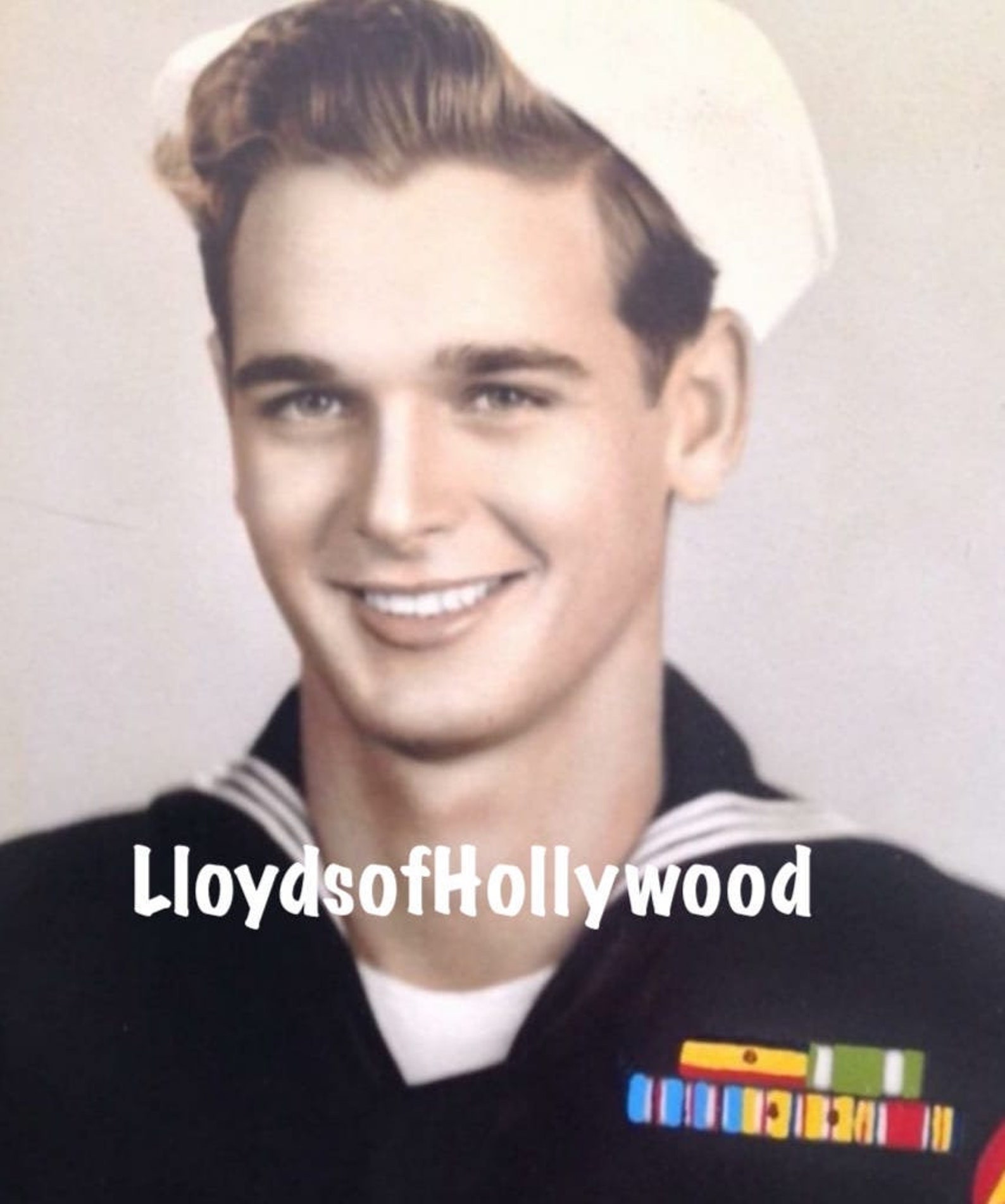 US Military Man Navy Handsome Sailor Candid World War II Photograph ...