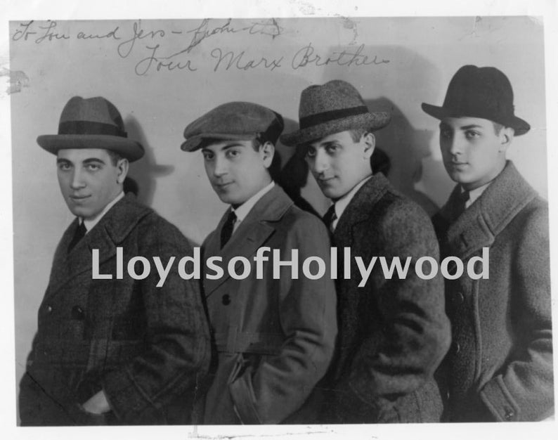 Zeppo Harpo Chico & Groucho Four of the Marx Brothers Early Photograph ...