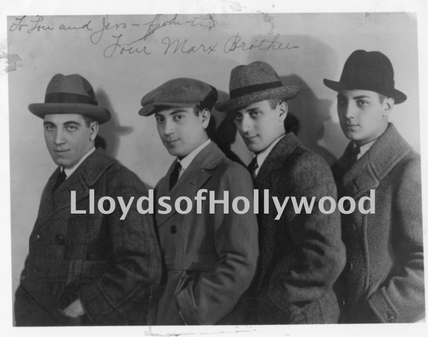 Zeppo Harpo Chico & Groucho Four of the Marx Brothers Early Photograph ...