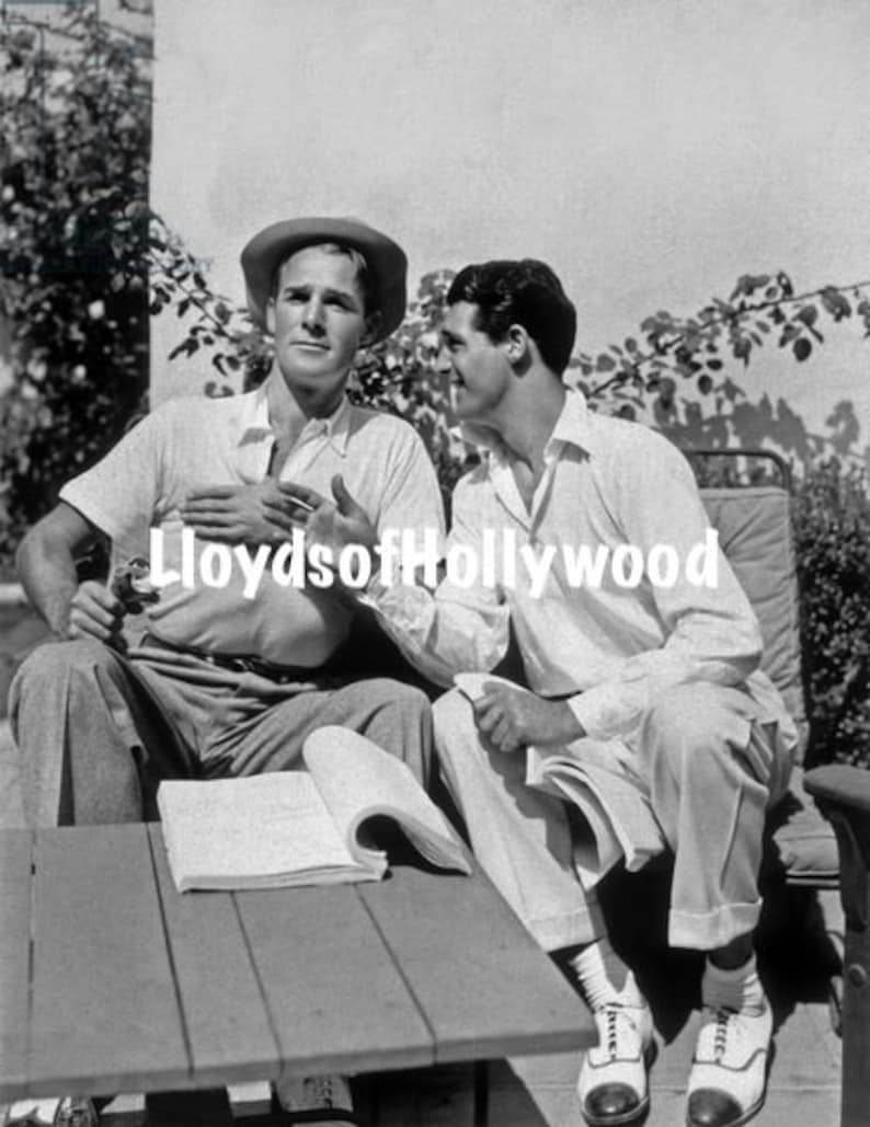 Cary Grant Randolph Scott Hollywood Hunks Duo at Home Reading A Script ...
