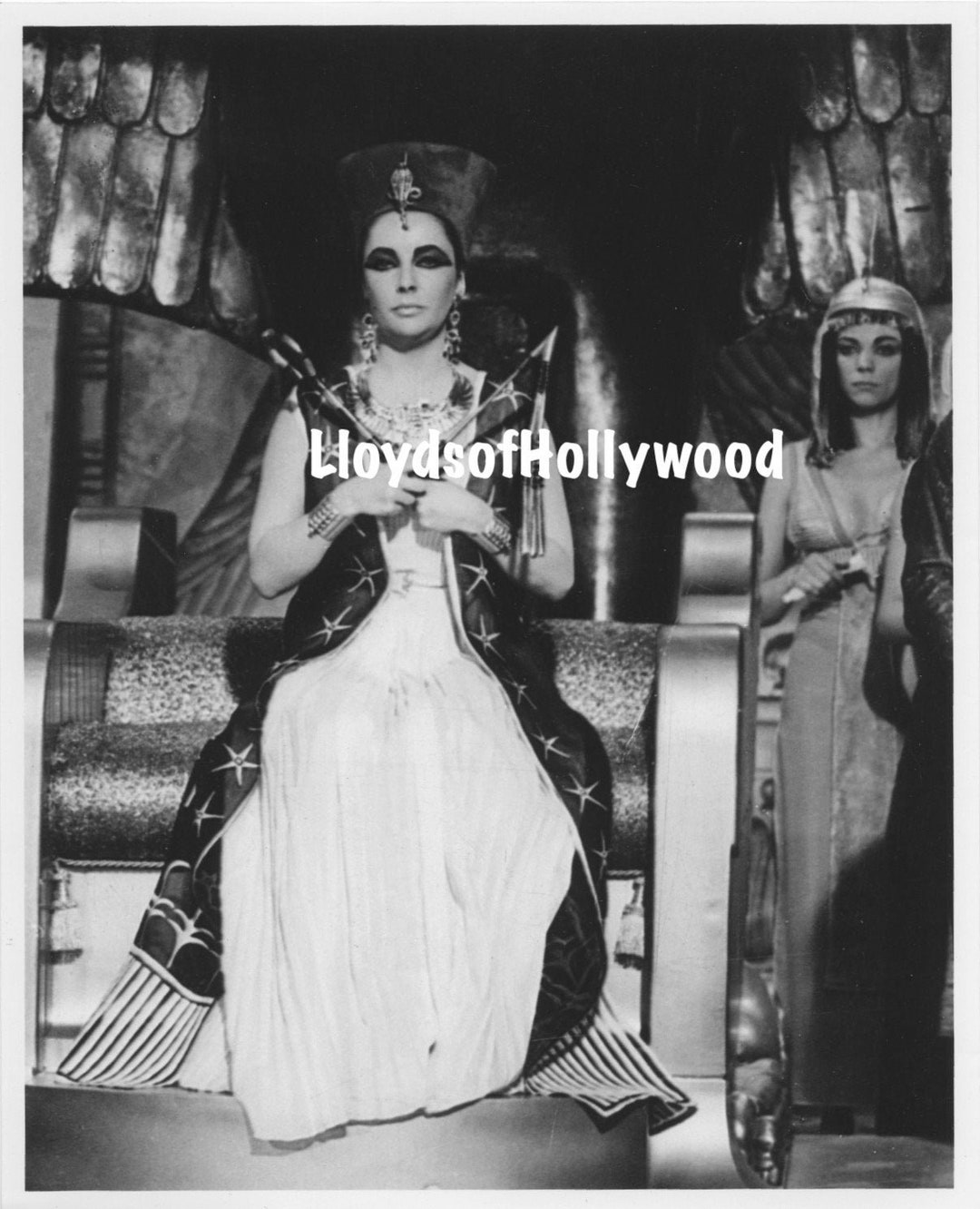 Elizabeth Taylor Cleopatra Sitting on Throne of Egypt Photograph 1962 ...