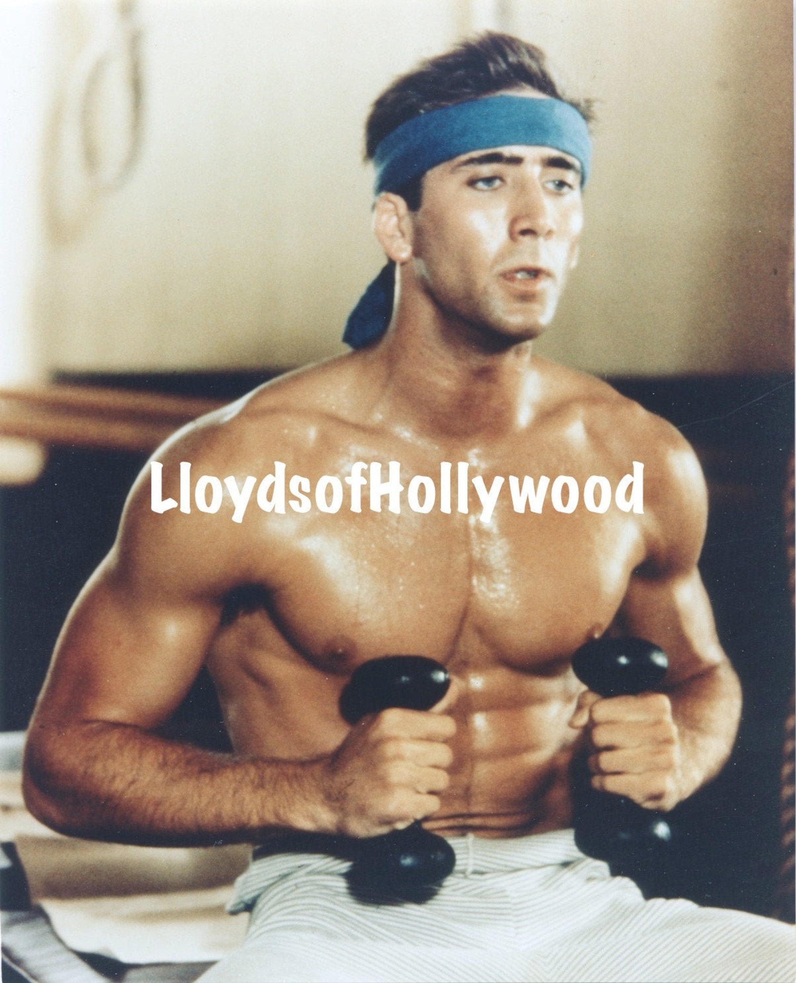 Nick Cage Handsome Hollywood Actor Gym Excercise Beefcake Photograph ...