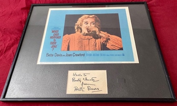 Bette Davis Autograph Index Card Framed With Original USA | Etsy