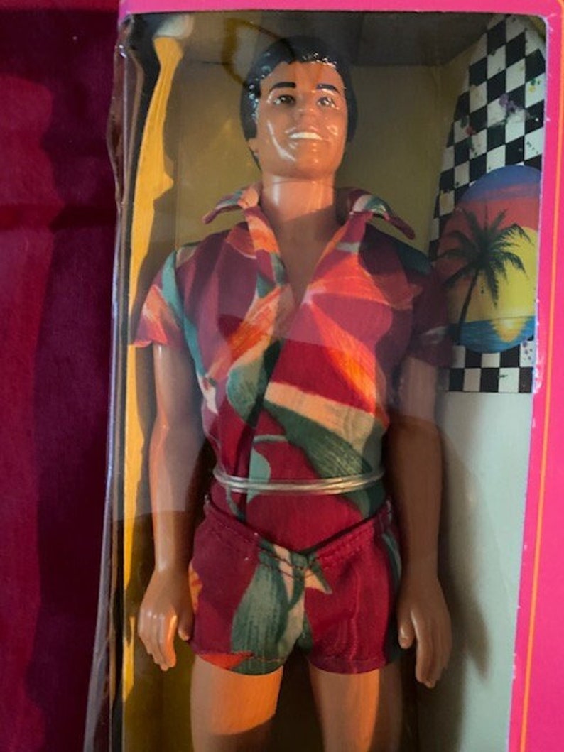 Hawaiian Ken Tropical Surfer Dude With Molded Hair Hunk Doll Colorful ...