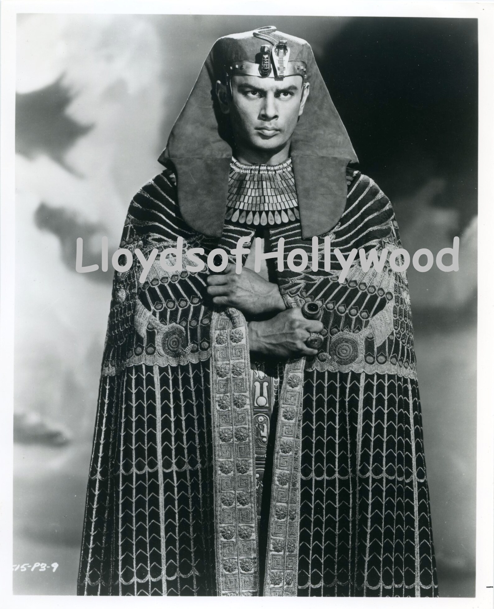 Yul Brynner Pharaoh Ramses Ten Commandments Costume Test Photograph ...