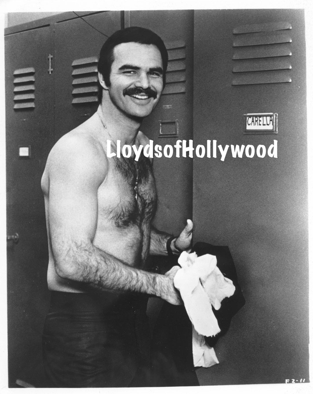 Burt Reynolds Handsome Hollywood Actor in Locker Room Candid Photograph ...