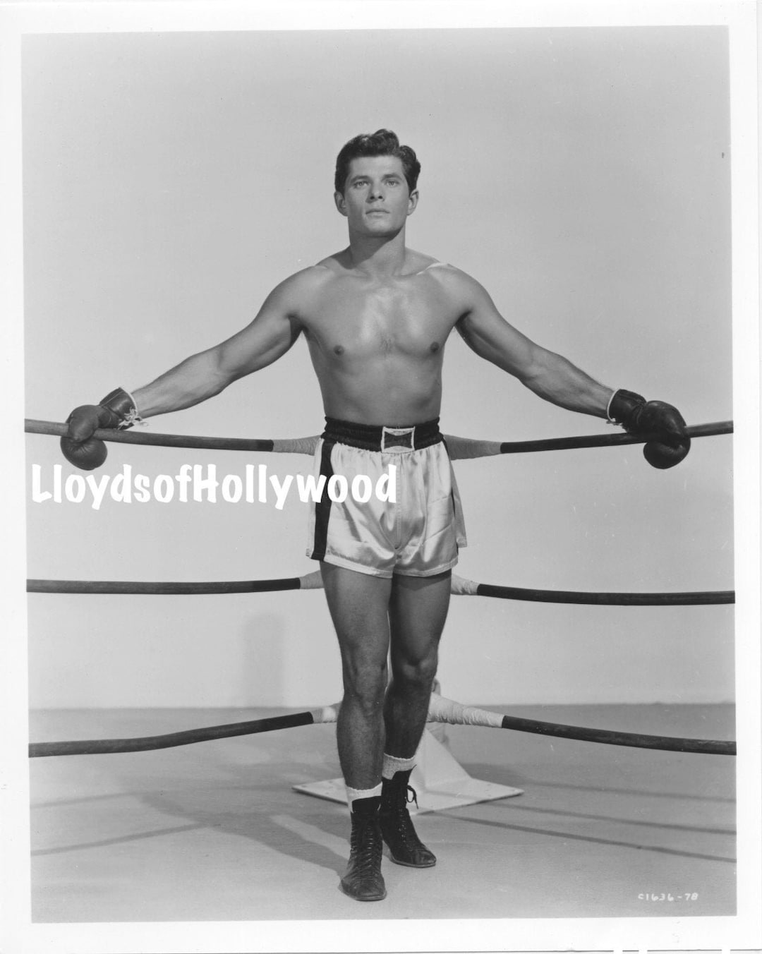 Dewey Martin Boxing Hunk in Trunks Tennesse Champ Test Photograph 1954 ...
