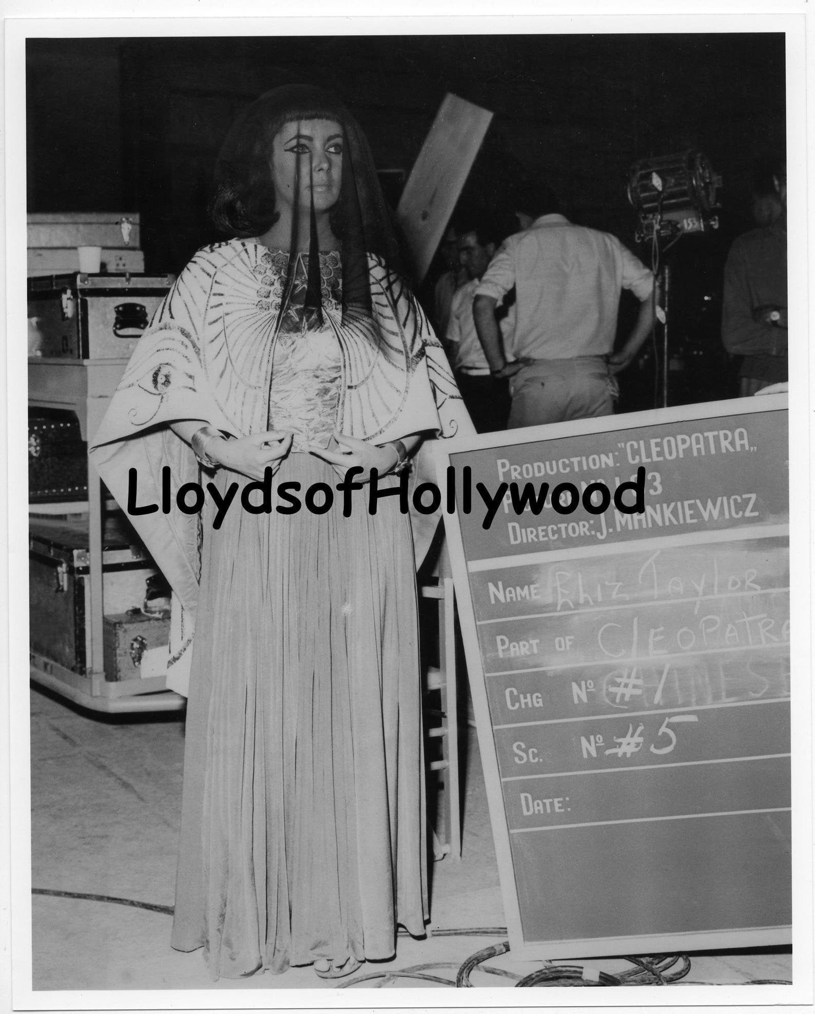 Elizabeth Taylor Cleopatra Wearing Veil Costume Test Photograph 1962 ...
