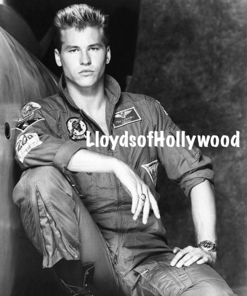 Val Kilmer Handsome Hollywood Actor Top Gun Hunk Iceman Photograph 1986 ...