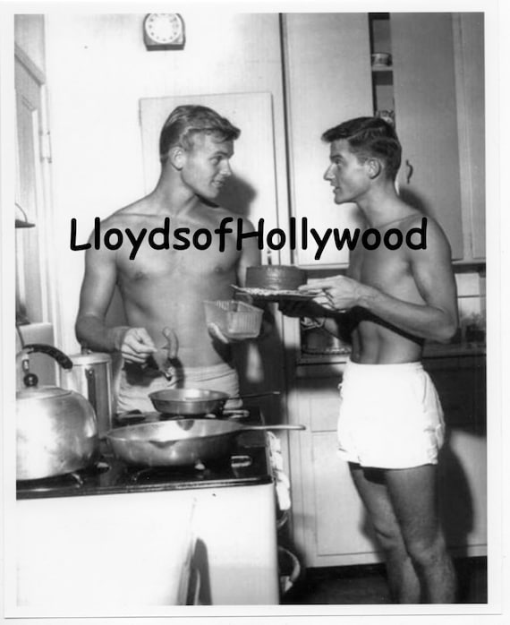 Tab Hunter Roddy Mcdowell Hunks In Trunks Gay Hollywood Actors Etsy